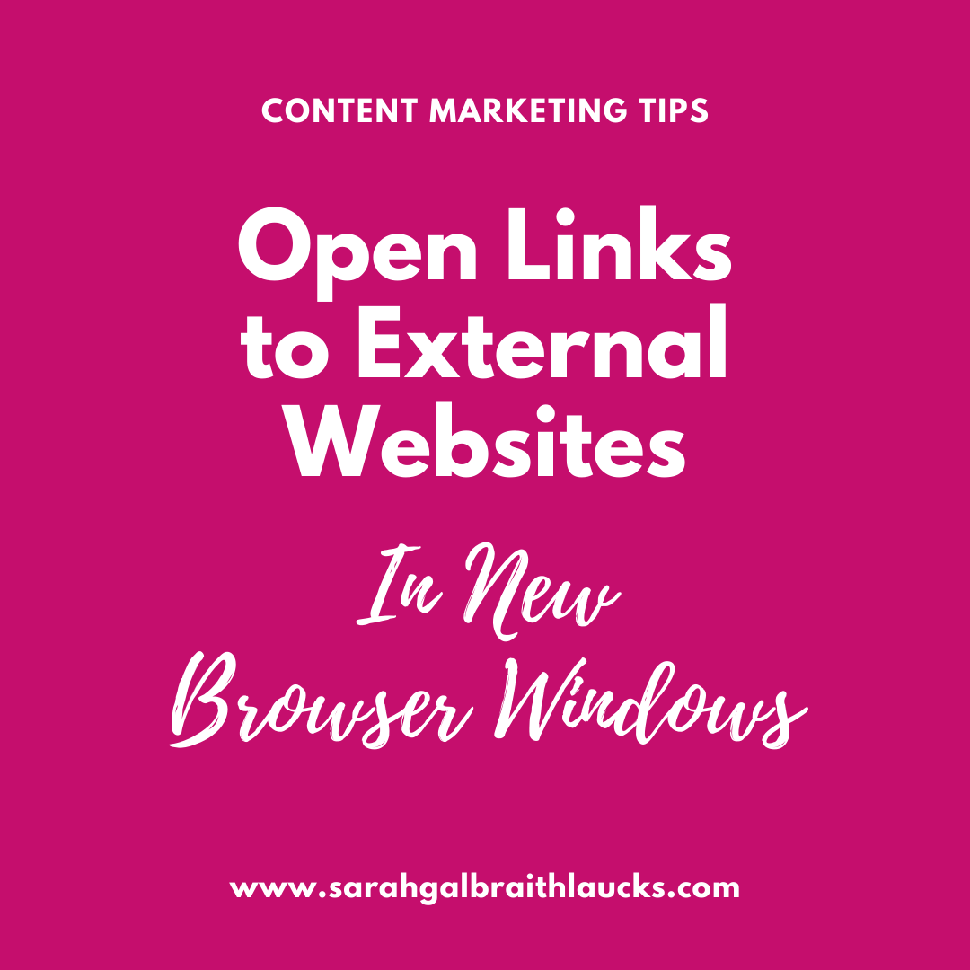 Website Best Practices for Links - Sarah Galbraith Laucks